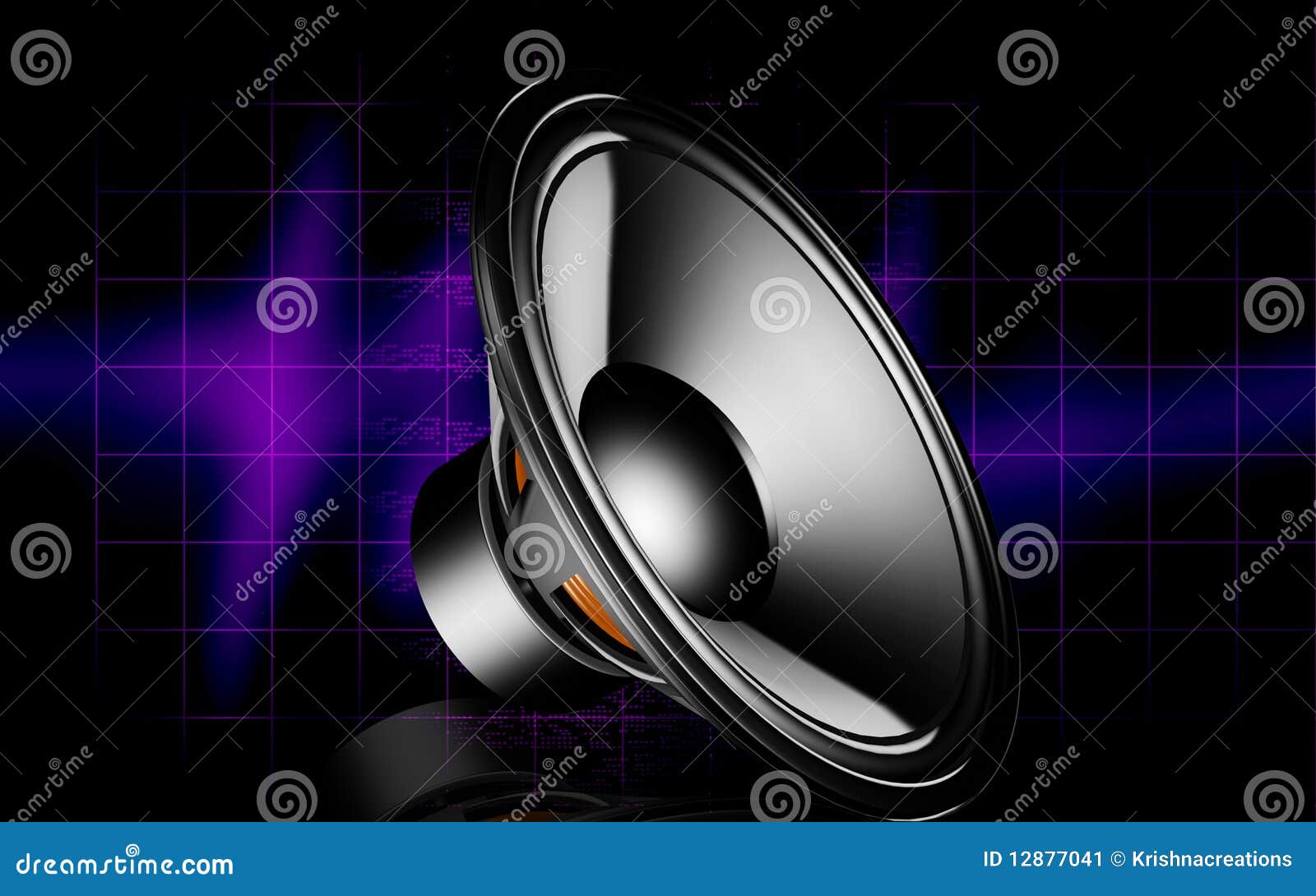 Loudspeaker stock illustration. Illustration of three - 12877041