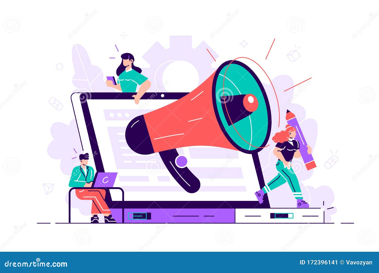 Business Promotion on the Internet for a Web Page Stock Vector ...