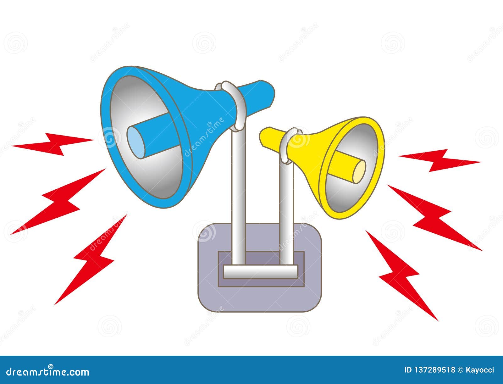 Loudspeaker Alarm and Siren Stock Vector - Illustration of horn ...