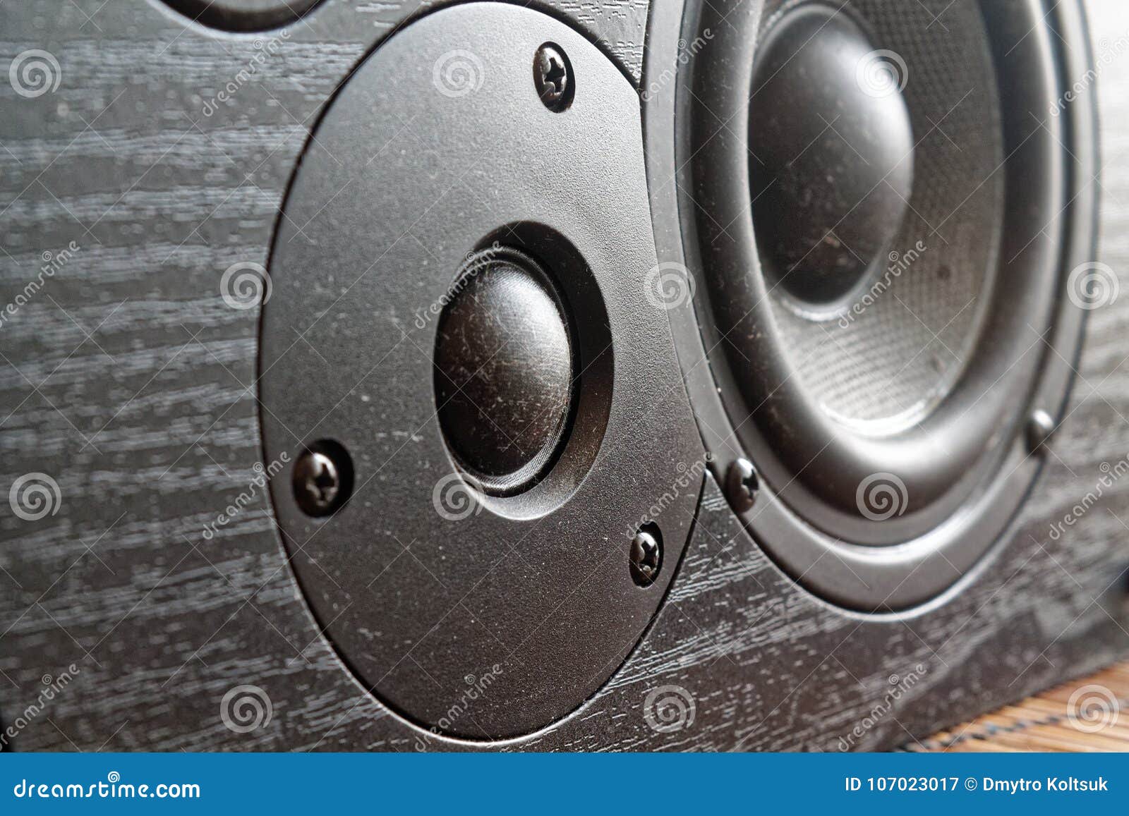 Loudspeaker or Audio Speaker at Recording Studio - Side View Stock ...