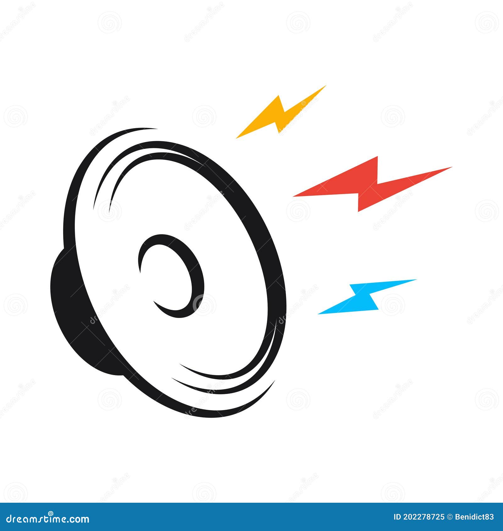 Loudspeaker Black Logo on White Design Background Stock Vector ...