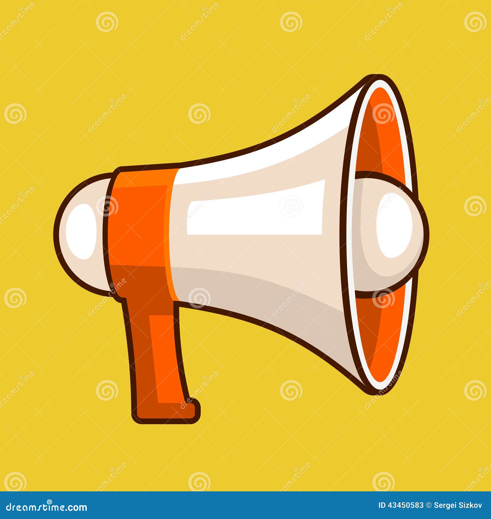 Loudspeaker Icon in Flat Style. Vector Stock Vector - Illustration of ...