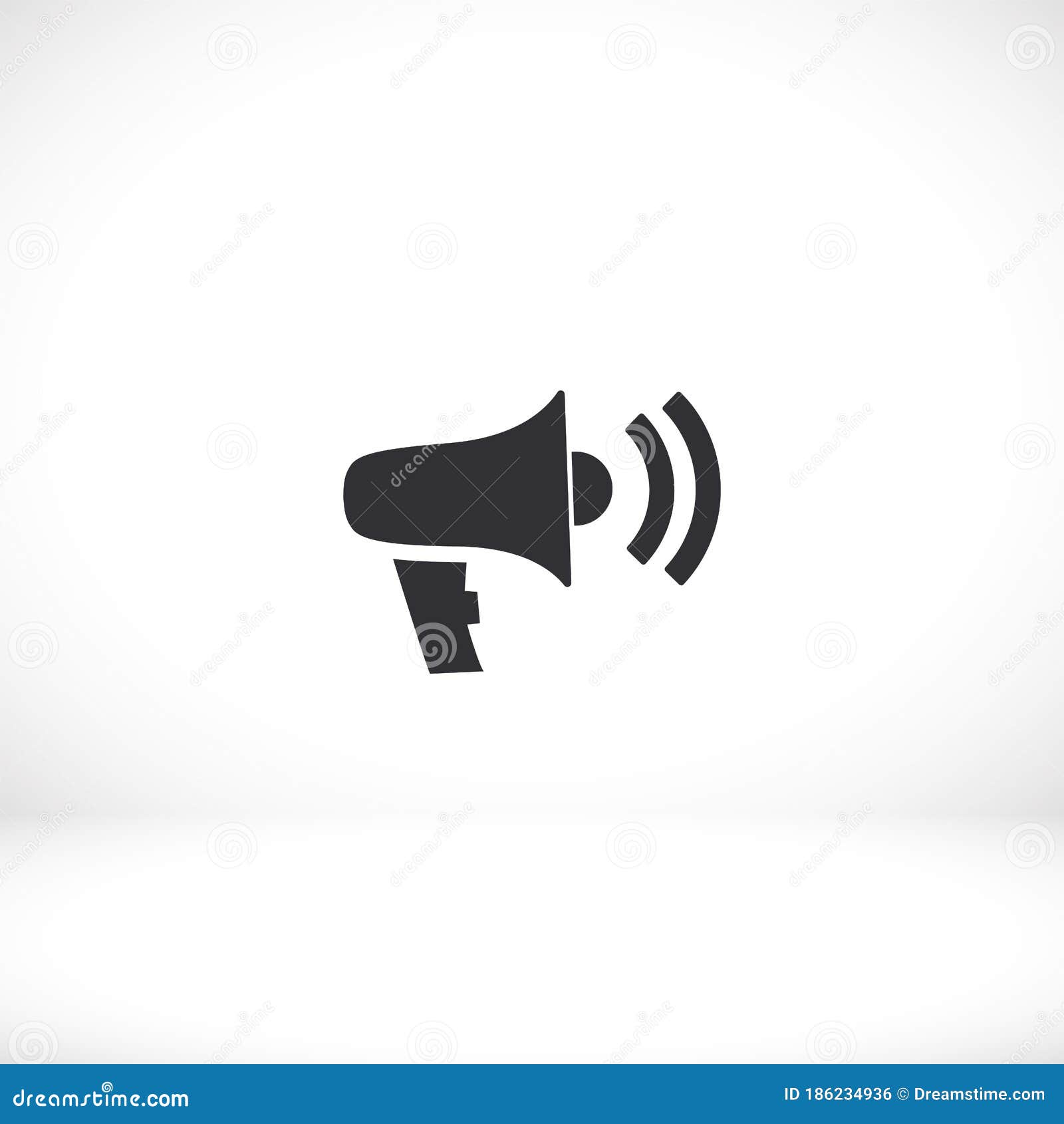 Loudspeaker Icon. Vector Shout. Eps 10 Volume. Flat Design. the Work is ...