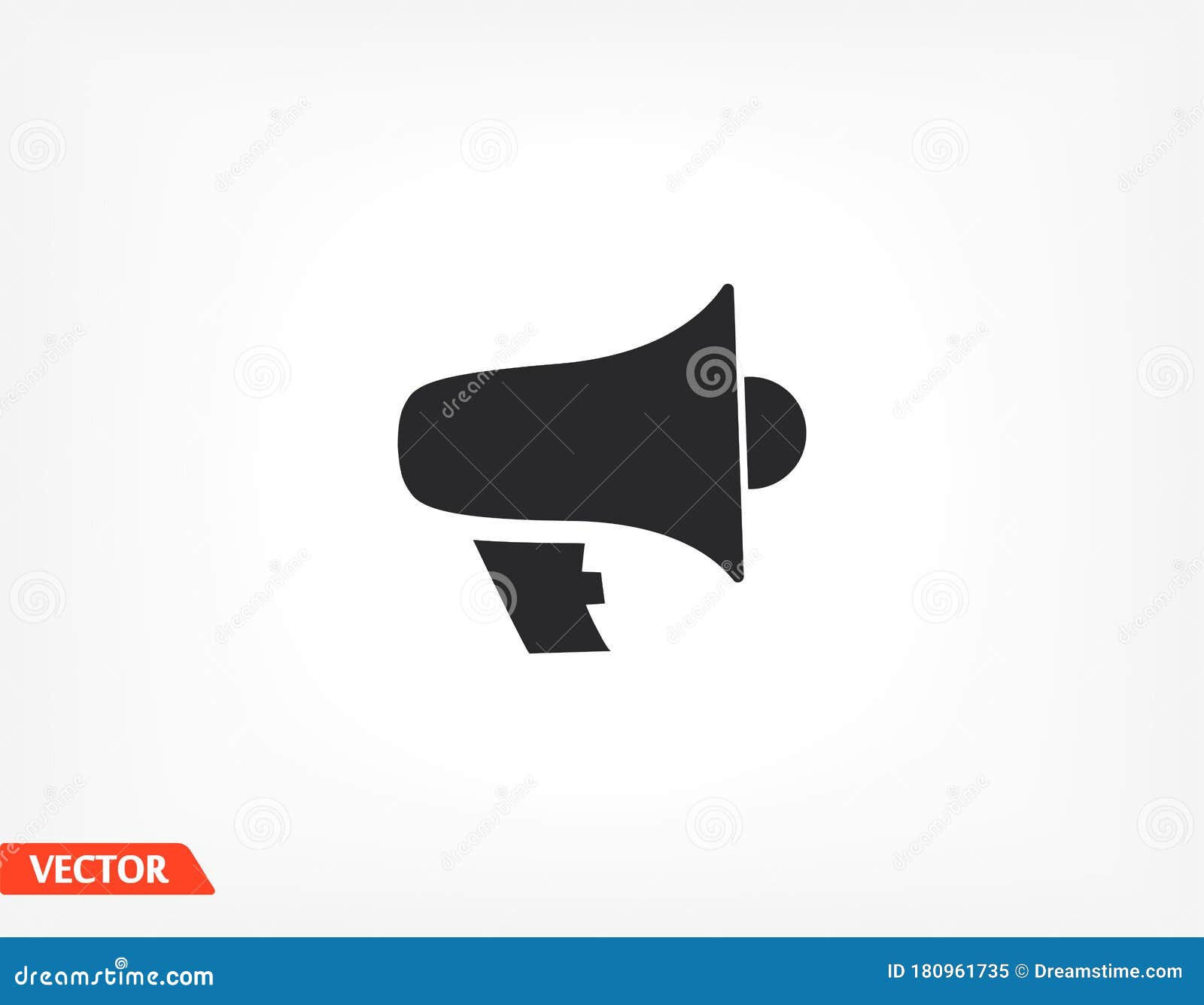 Loudspeaker Icon. Vector Shout. Eps 10 Volume. Flat Design. the Work is ...