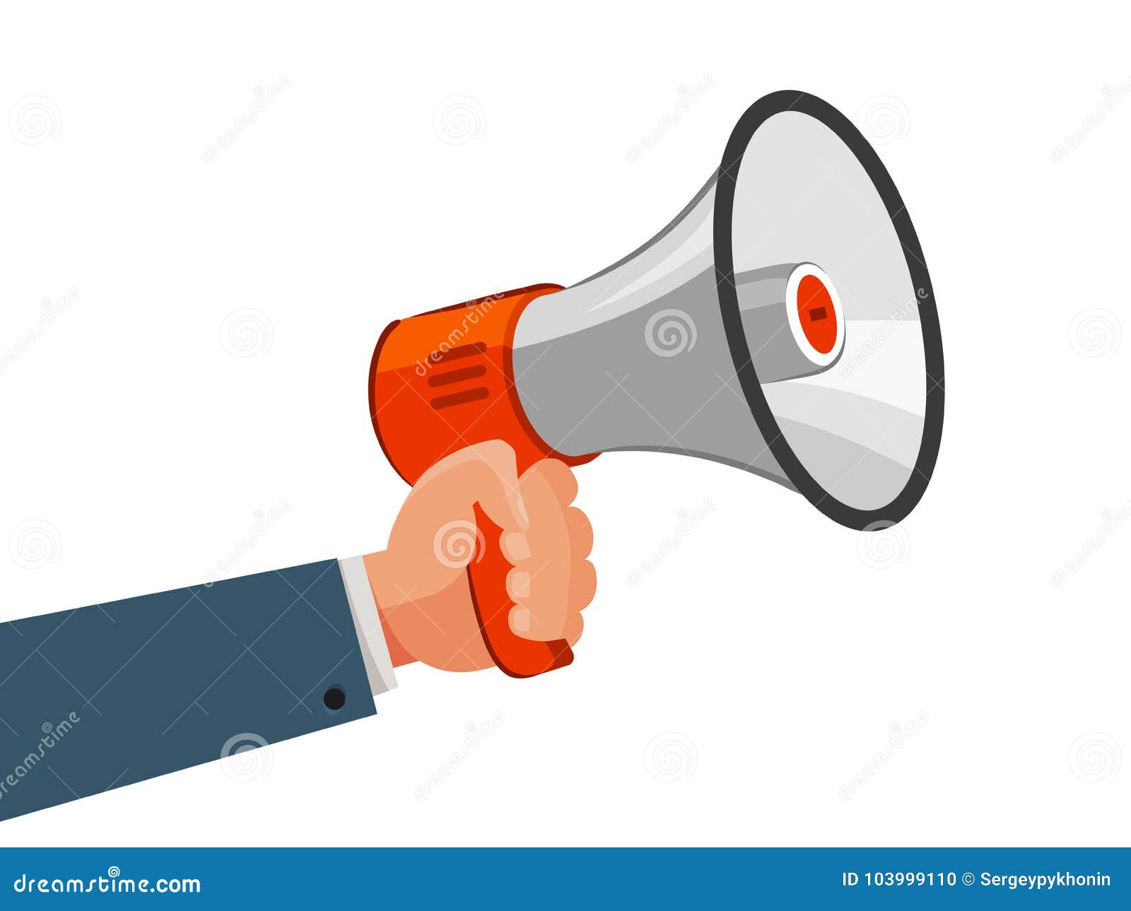 Loudspeaker Or Megaphone In Hand. Advertising, Marketing, Announce ... Loudspeaker Or Megaphone In Hand. Advertising, Marketing, Announce ...