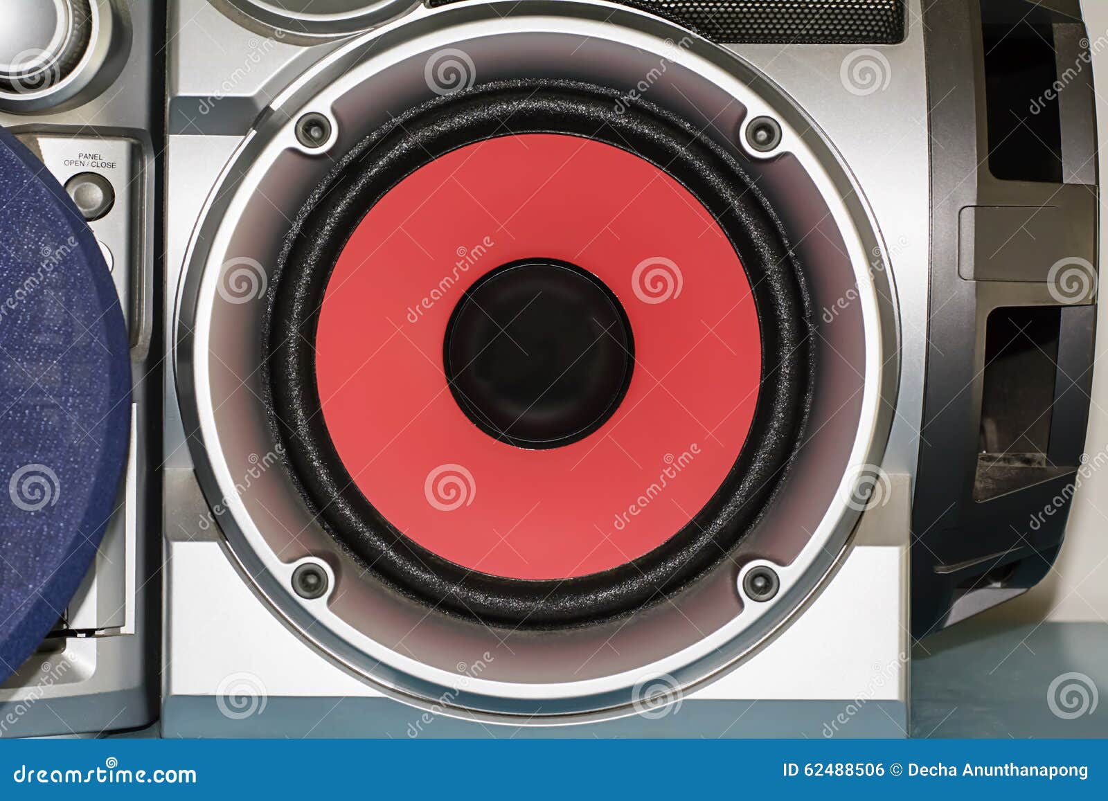 Loudspeaker is red stock photo. Image of player, electronic - 62488506