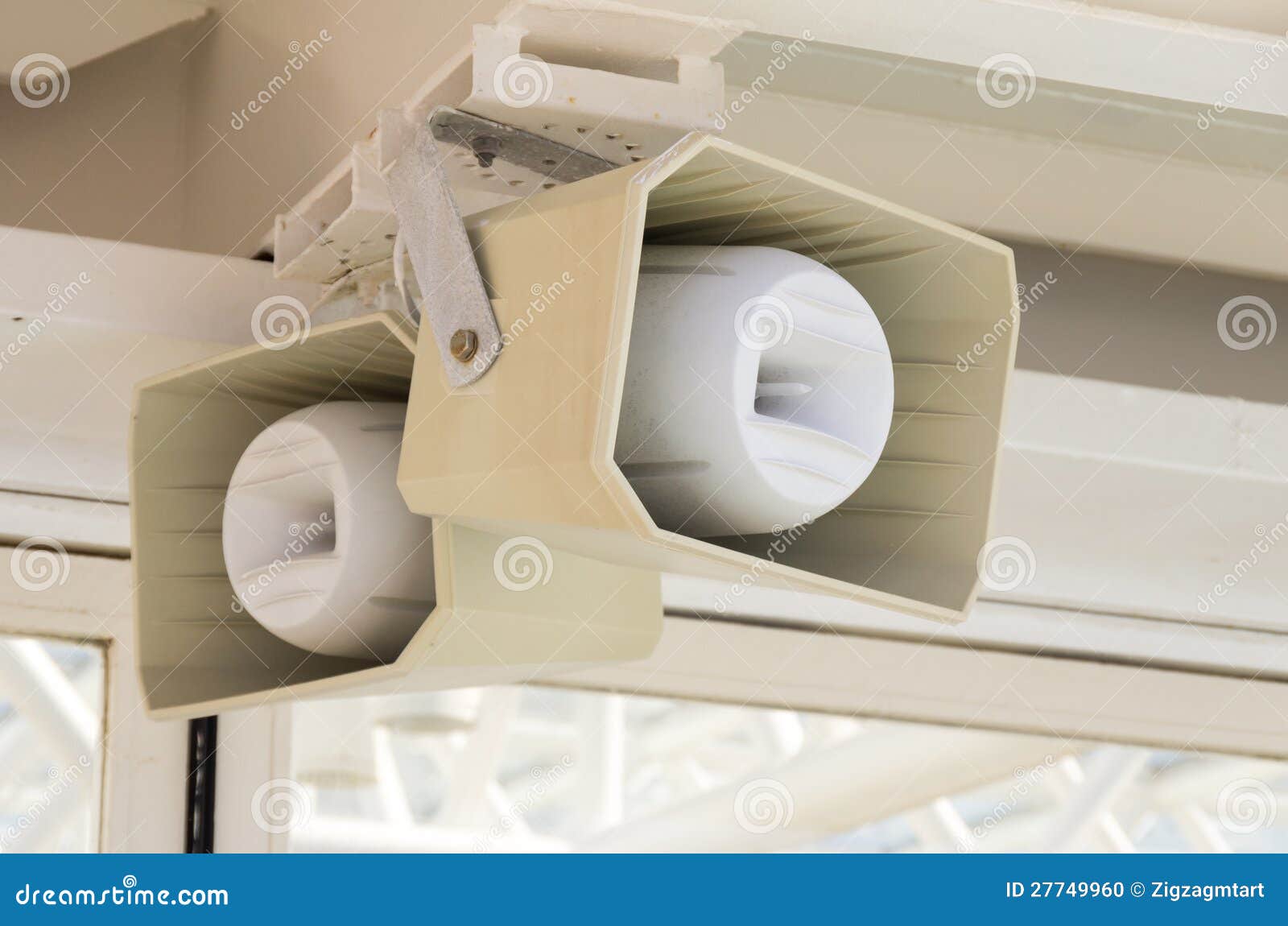 Loud-hailers On Police Car For Message Information At Emergency ...