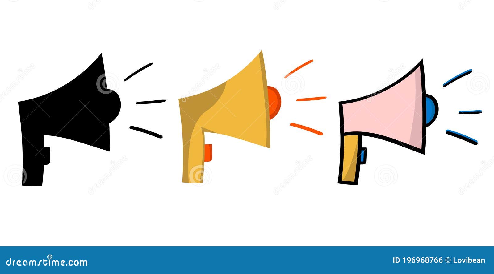 Loudspeaker Vector Illustration. Stock Vector - Illustration of shout ...