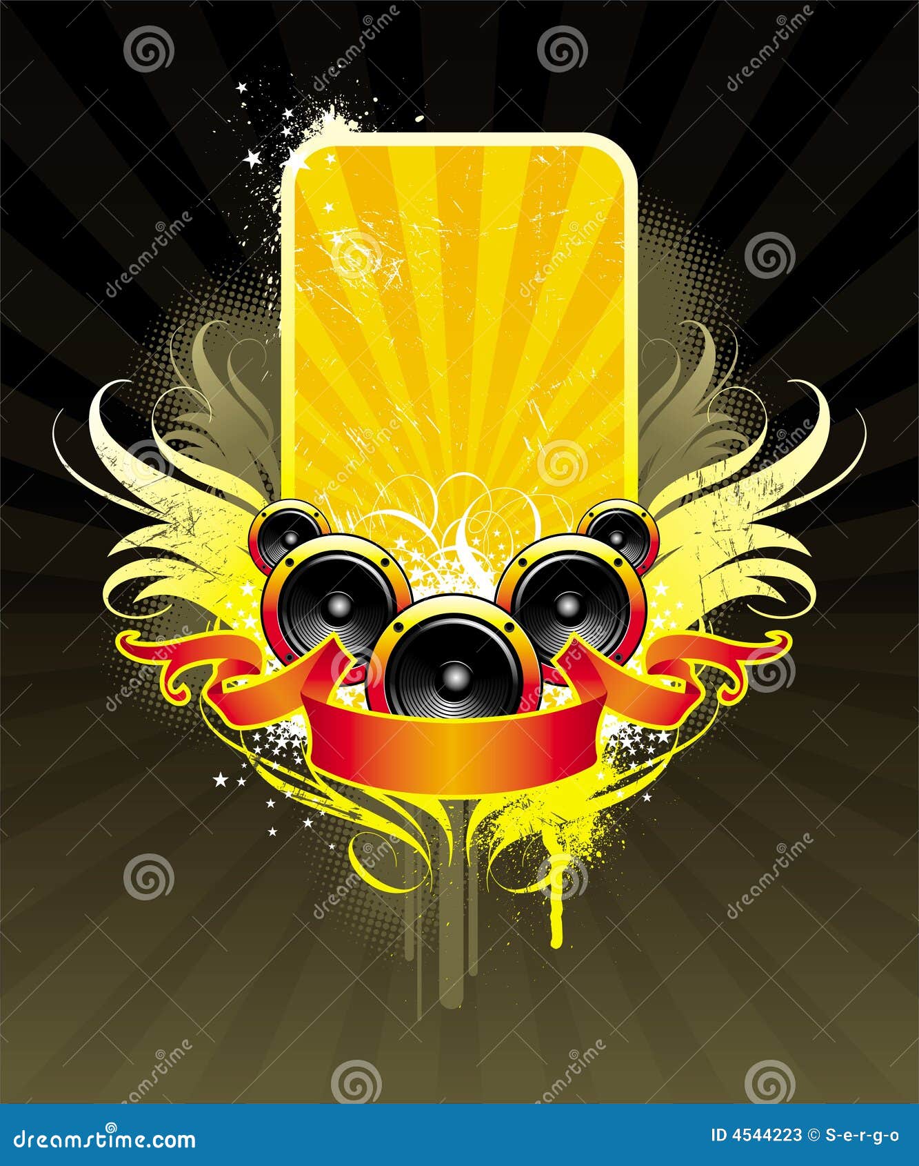 Loudspeakers, Banner & Frame Stock Vector - Illustration of bass ...
