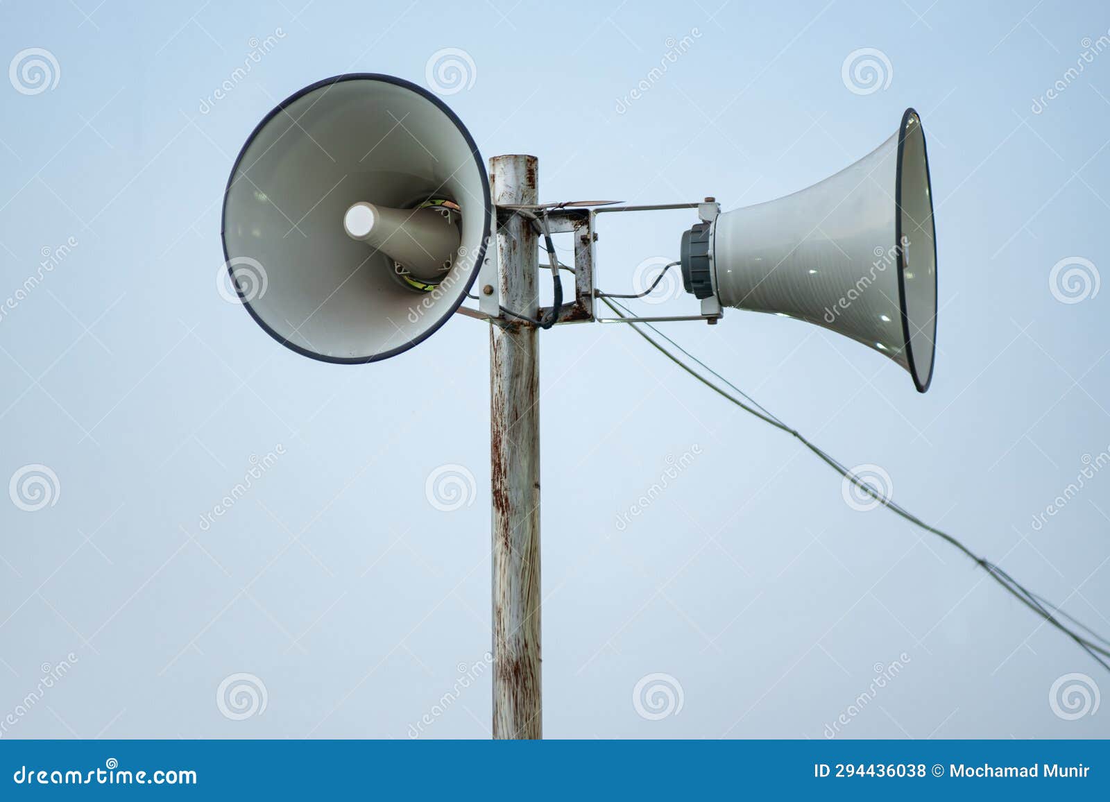 Loudspeakers Installed on the Pillars Stock Photo - Image of mosque ...