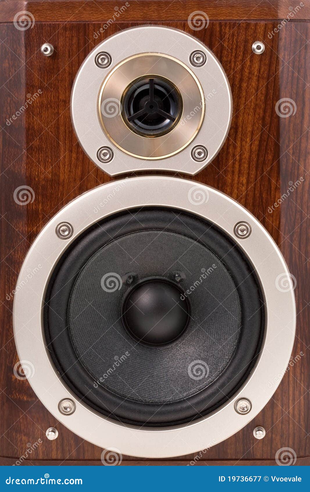 Loudspeakers in wooden box stock image. Image of high - 19736677