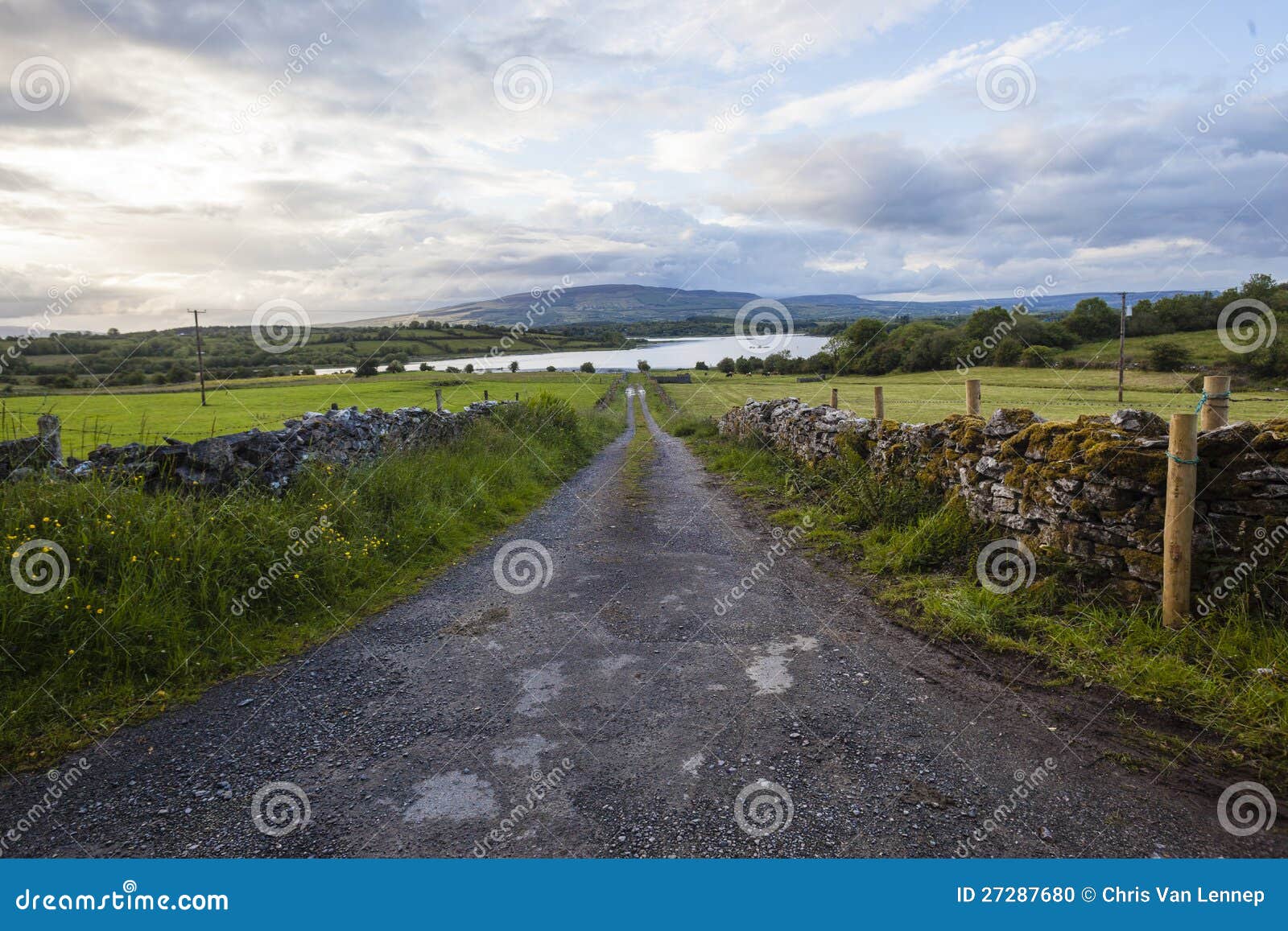 Lough Road Landscape Ireland Stock Photo - Image of lakes, ireland ...