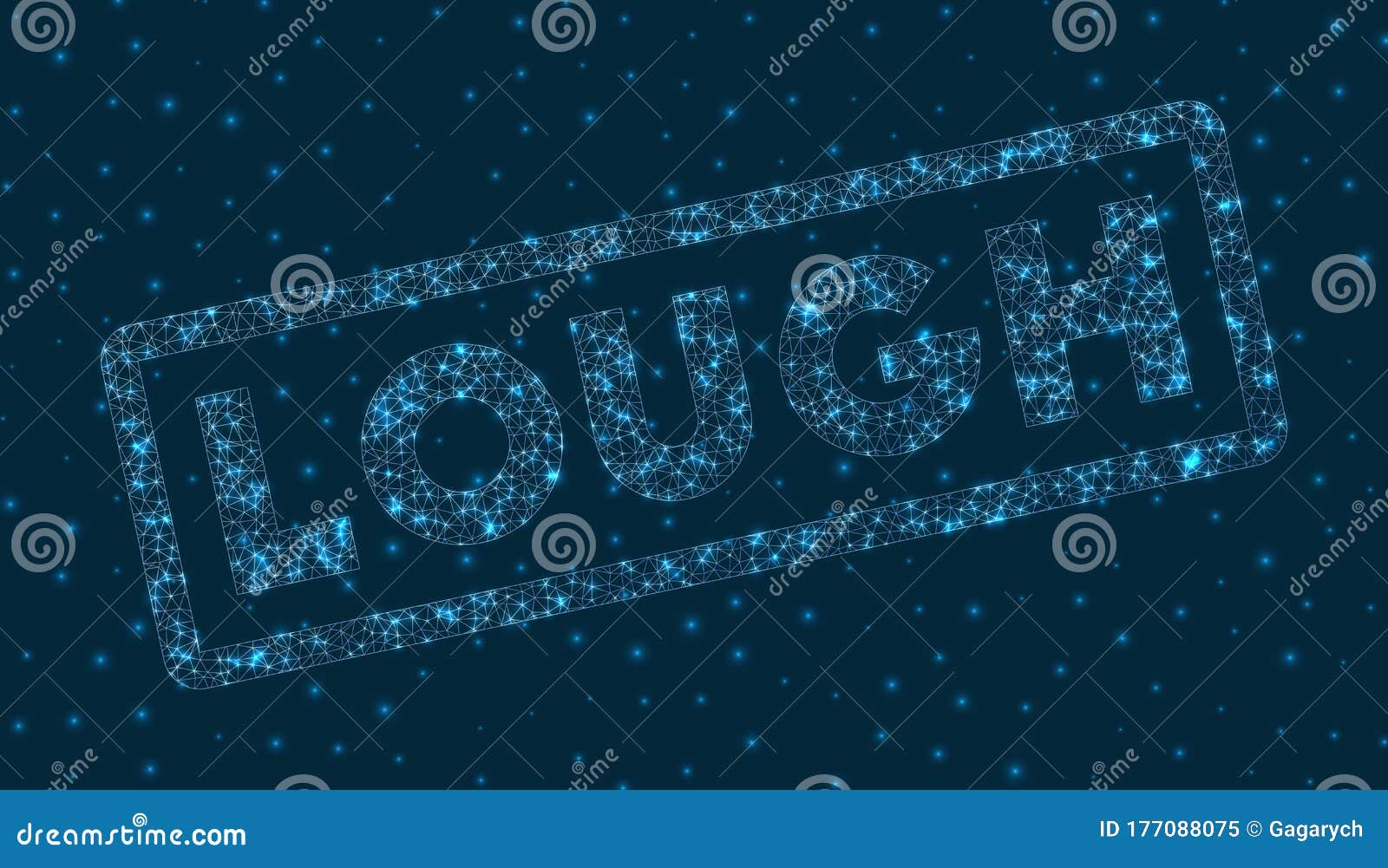 Lough Word in Digital Style. Stock Vector - Illustration of diagram ...