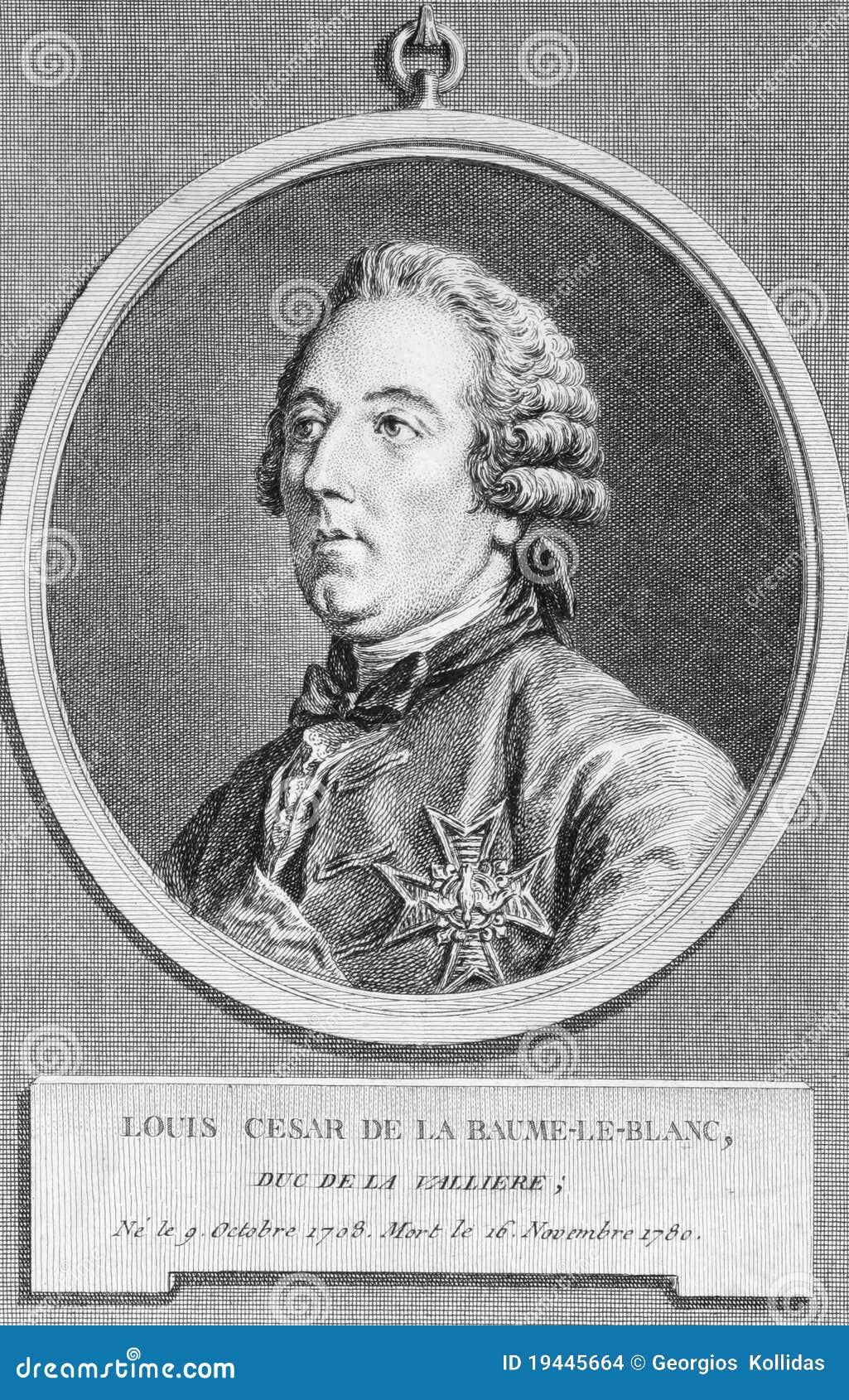 Louis Cesar De La Baume Le Blanc Editorial Stock Image - Image of ...