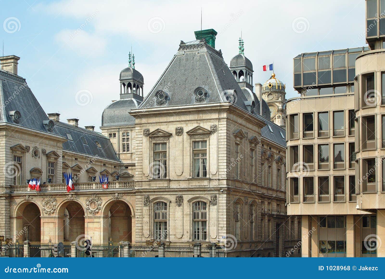 Louis Pradel square stock photo. Image of municipal, building - 1028968