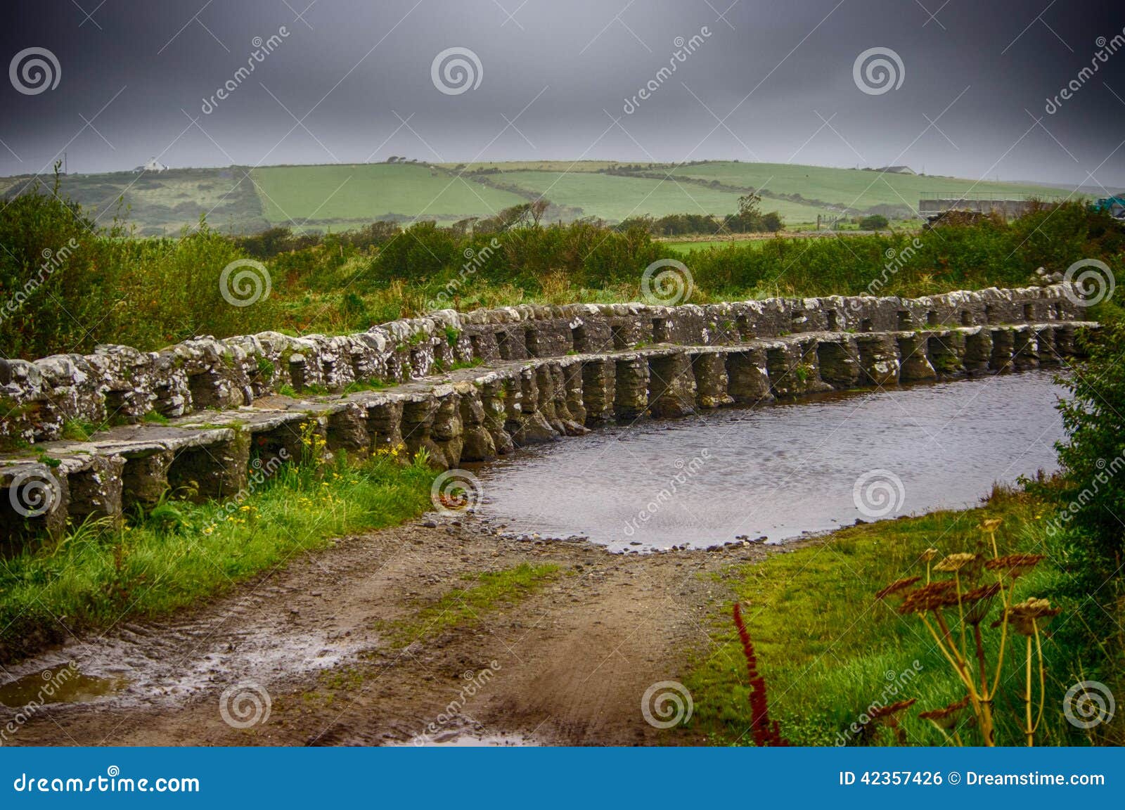 Louisburgh Bridge stock photo. Image of water, green - 42357426