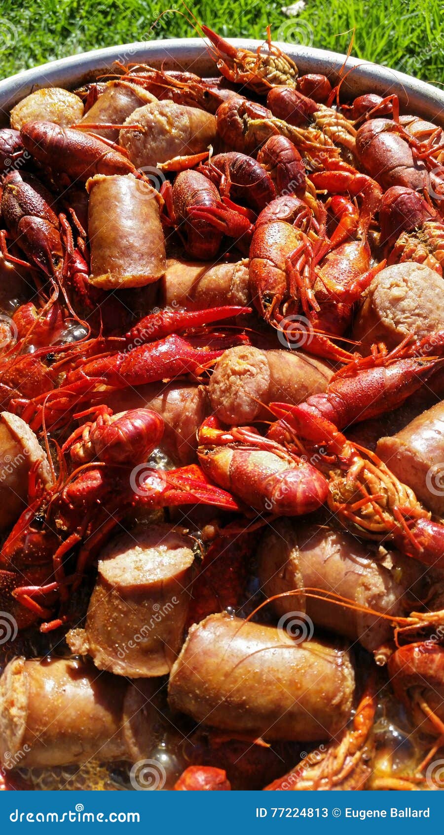 Louisiana Crawfish boil stock image. Image of soul, grass - 77224813
