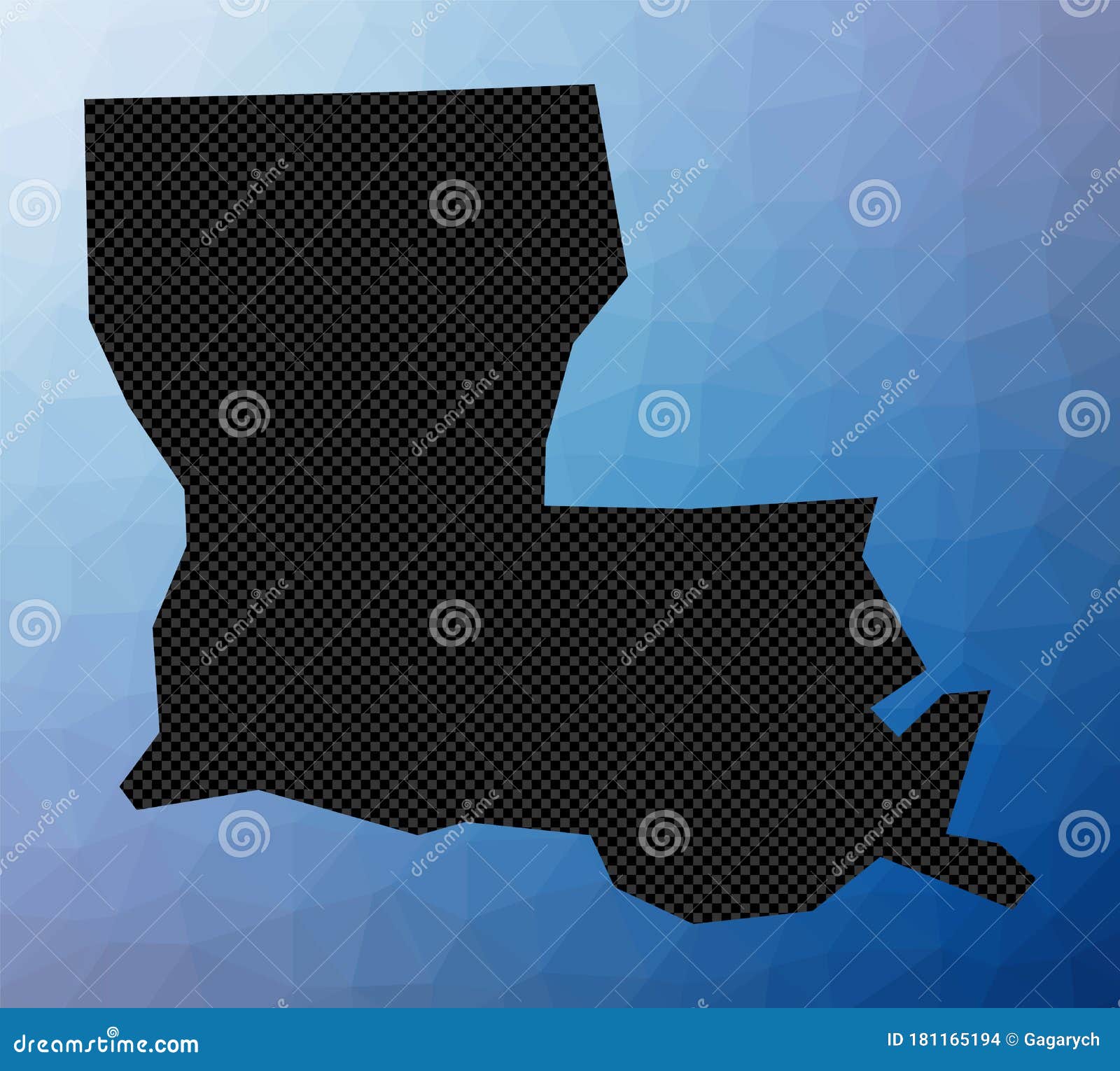 Louisiana geometric map. stock vector. Illustration of internet - 181165194