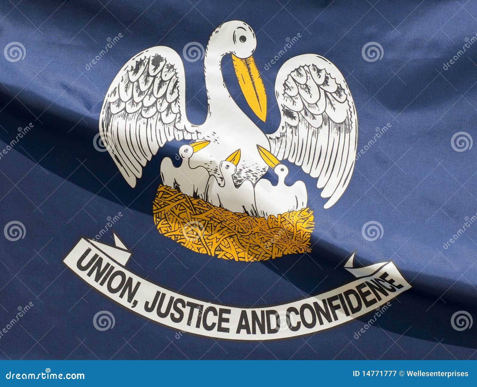 Louisiana State Flag stock image. Image of waving, state - 14771777