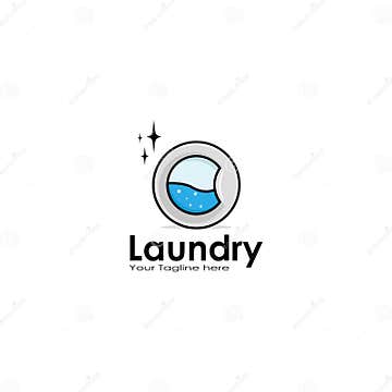 Laundry Logo Design Vector Graphics Stock Vector - Illustration of ...
