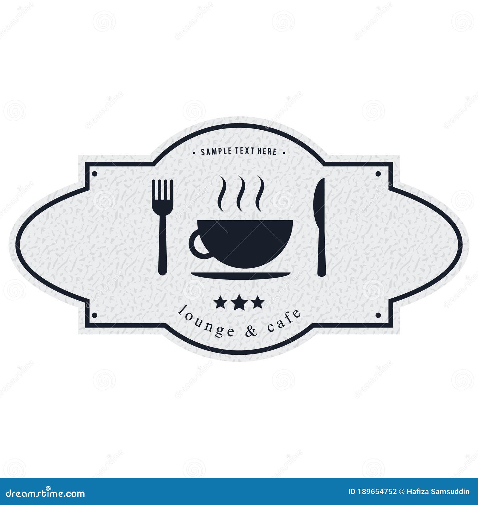 Lounge and Cafe Label. Vector Illustration Decorative Design Stock ...