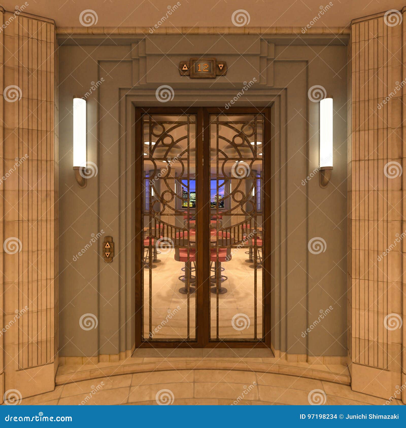 Lounge door stock photo. Image of lounge, restaurant - 97198234
