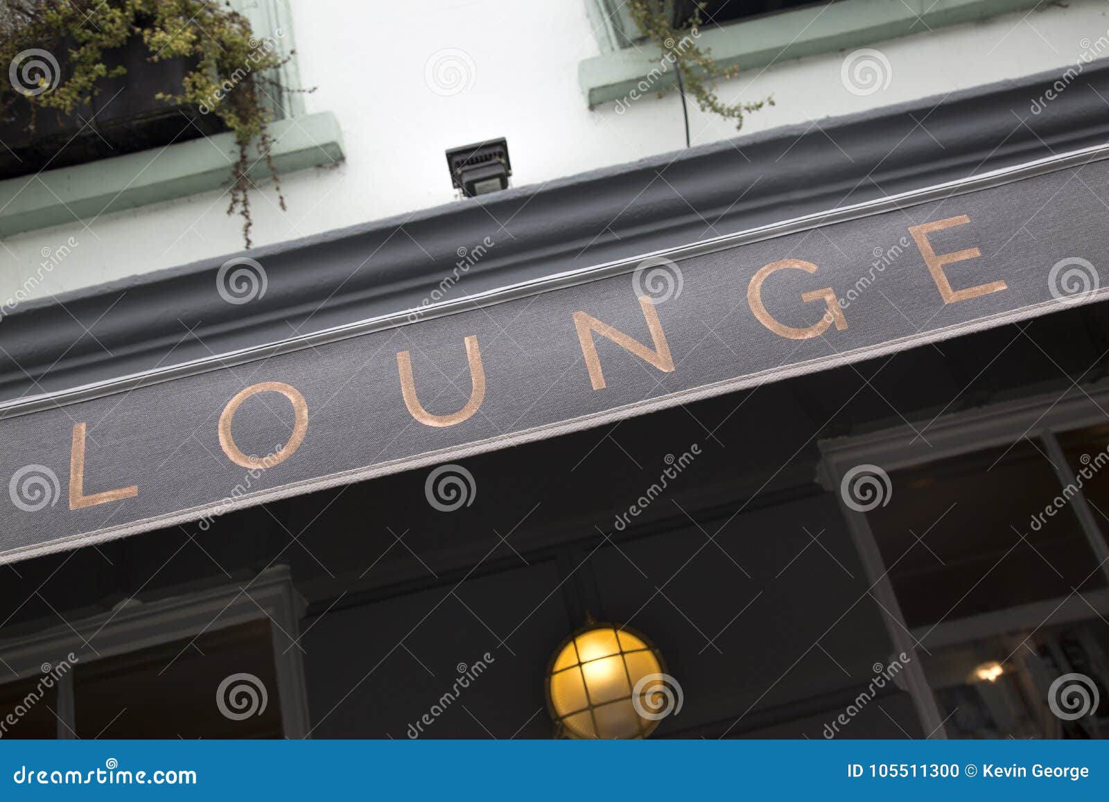 Lounge Sign on Building Facade Editorial Image - Image of slant, facade ...