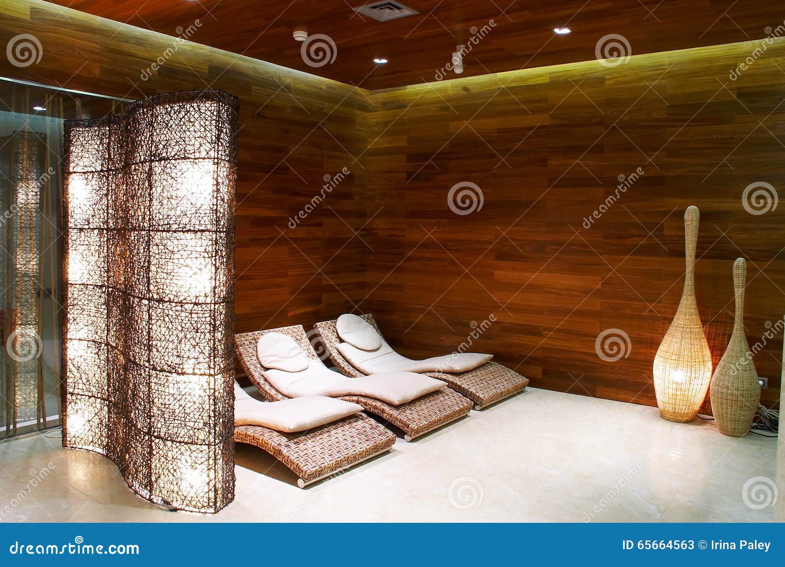 Lounge zone in spa stock image. Image of ornate, modern - 65664563