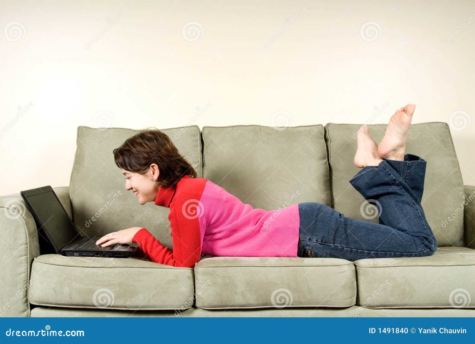 Lounging stock photo. Image of portable, female, businesswoman - 1491840