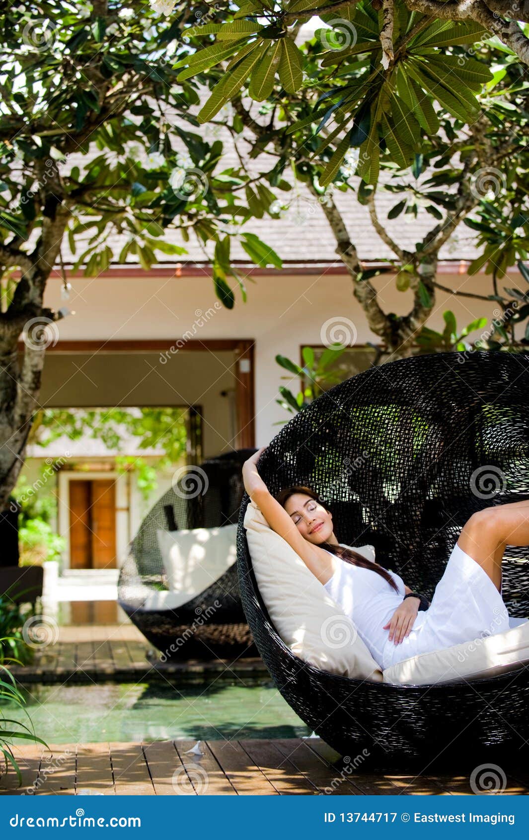 Lounging Outdoors stock image. Image of sitting, good - 13744717