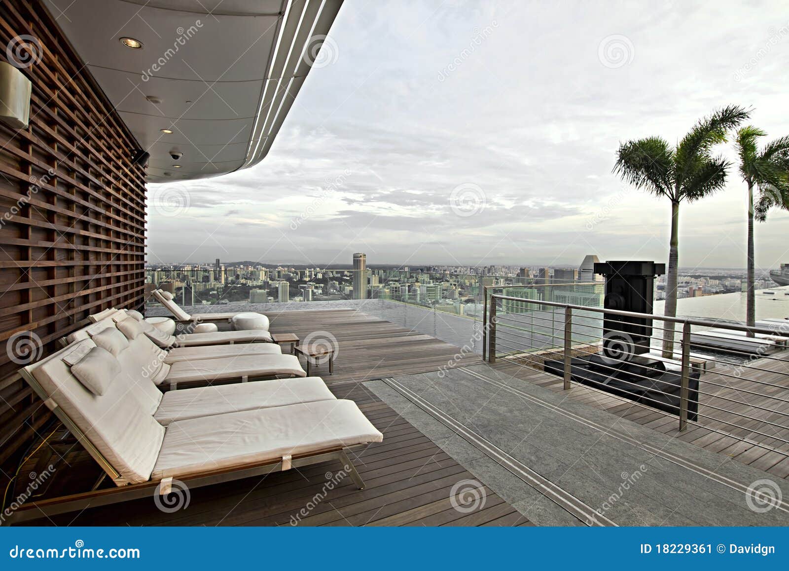 Rooftop Infinity Swimming Pool Of Resort Royalty-Free Stock Image ...