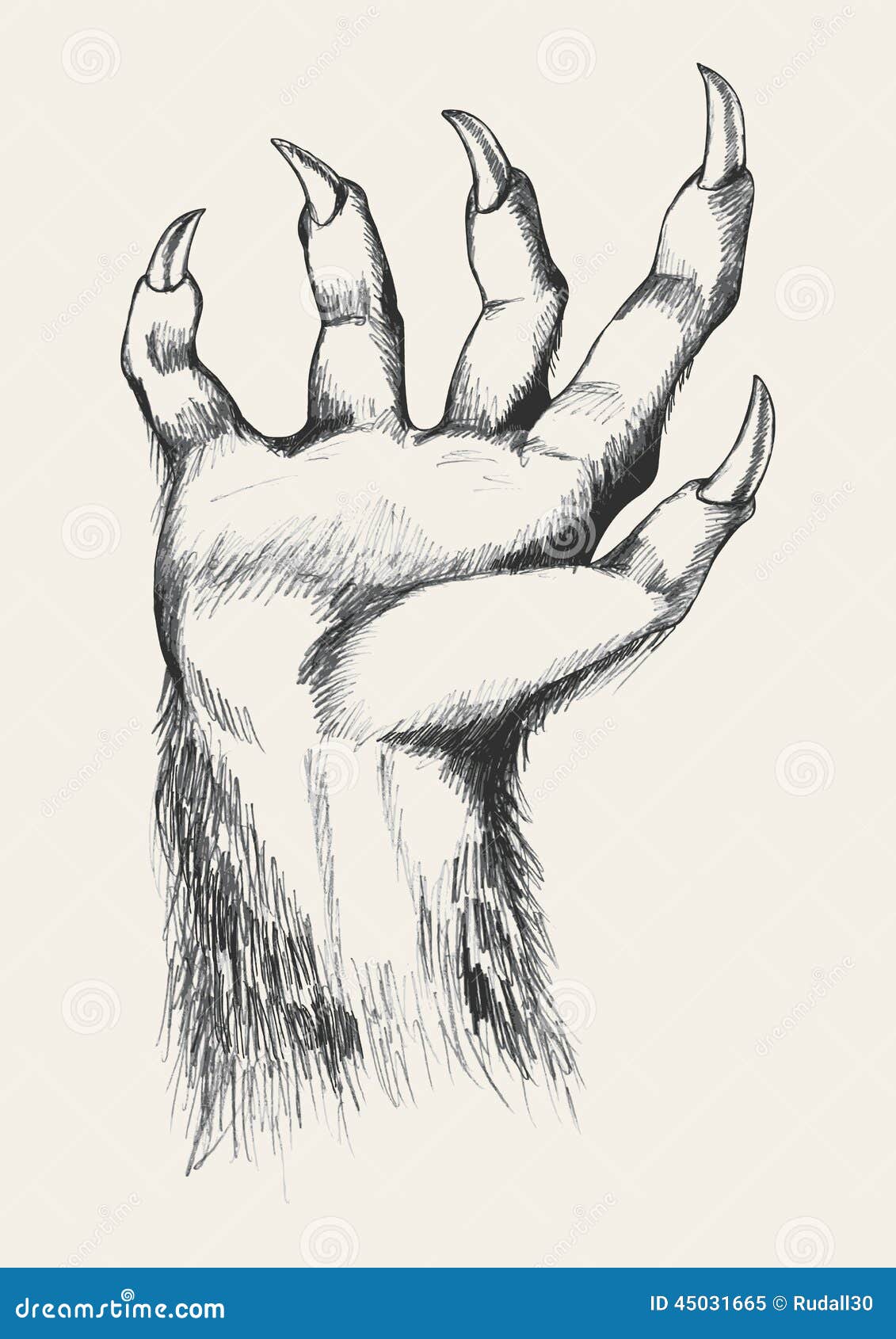 Loup-garou illustration de vecteur. Illustration du main - 45031665