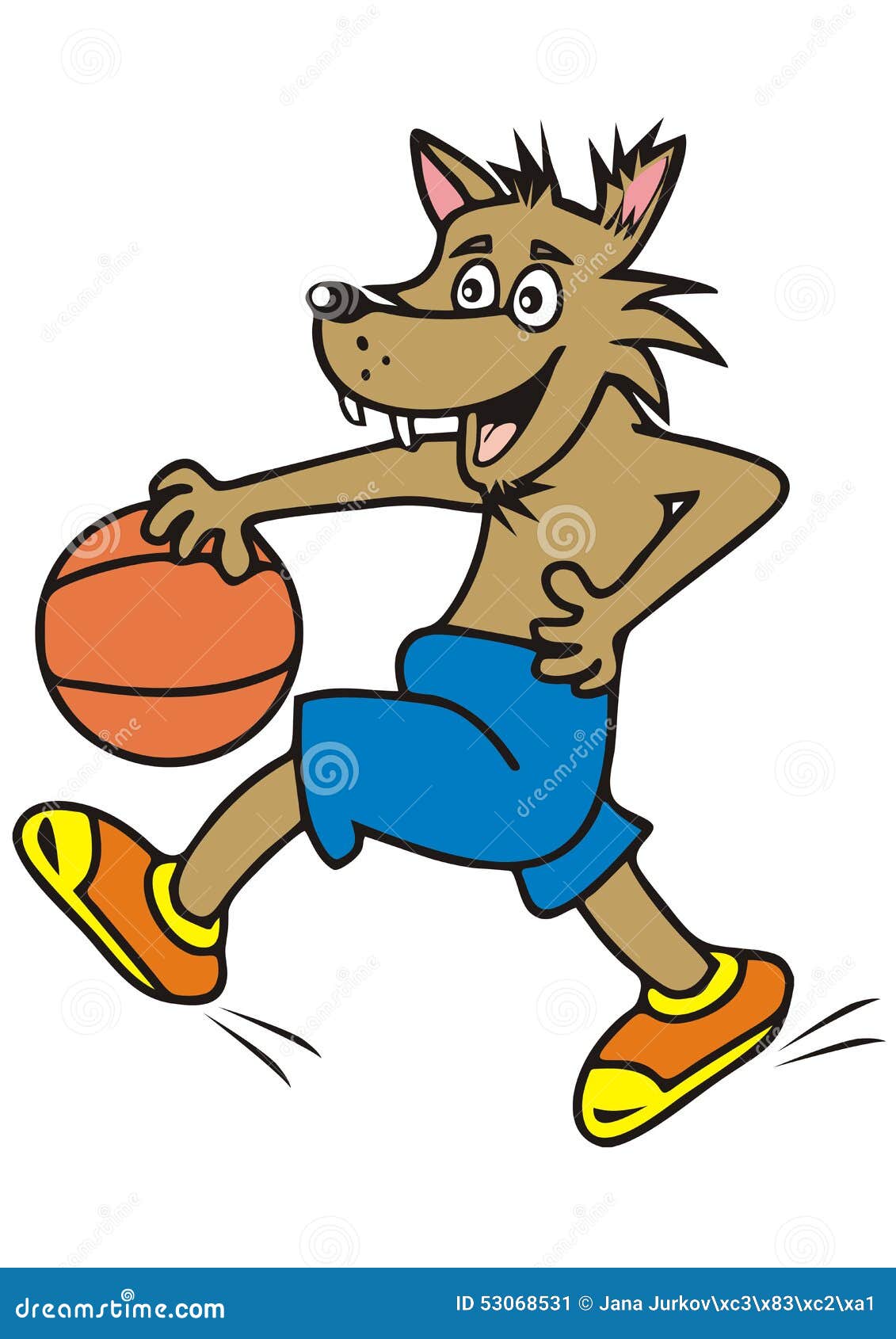 Loup, sportif illustration de vecteur. Illustration du amuser - 53068531