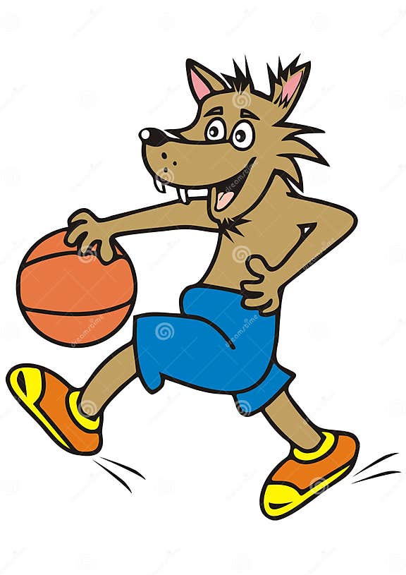 Loup, sportif illustration de vecteur. Illustration du amuser - 53068531