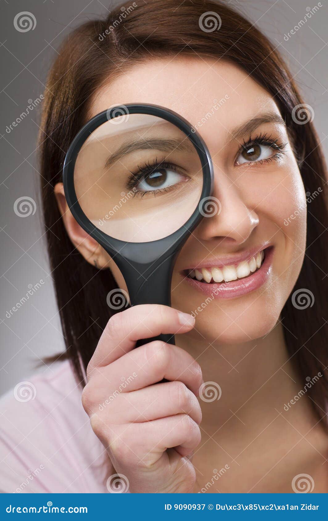 Loupe stock image. Image of surprise, lens, caucasian - 9090937