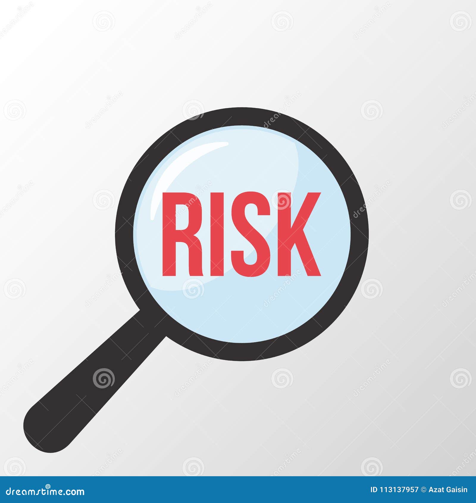 Loupe de Word de risque illustration de vecteur. Illustration du glace ...