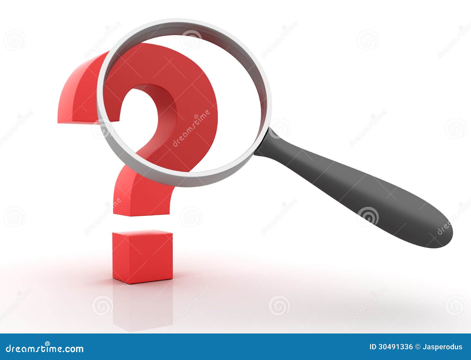 Loupe And Question Mark Royalty-Free Cartoon | CartoonDealer.com #30491336