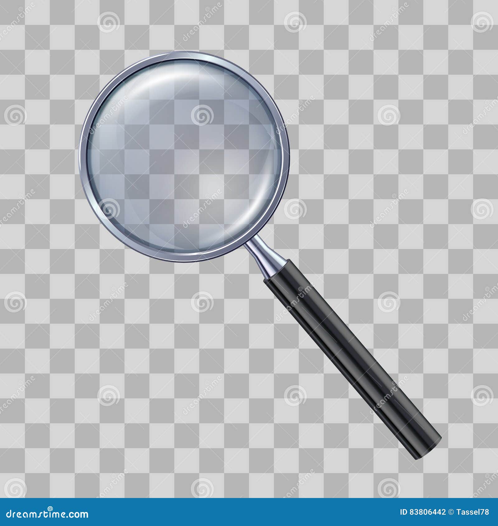 Loupe Sur Le Fond Transparent Illustration de Vecteur - Illustration du ...