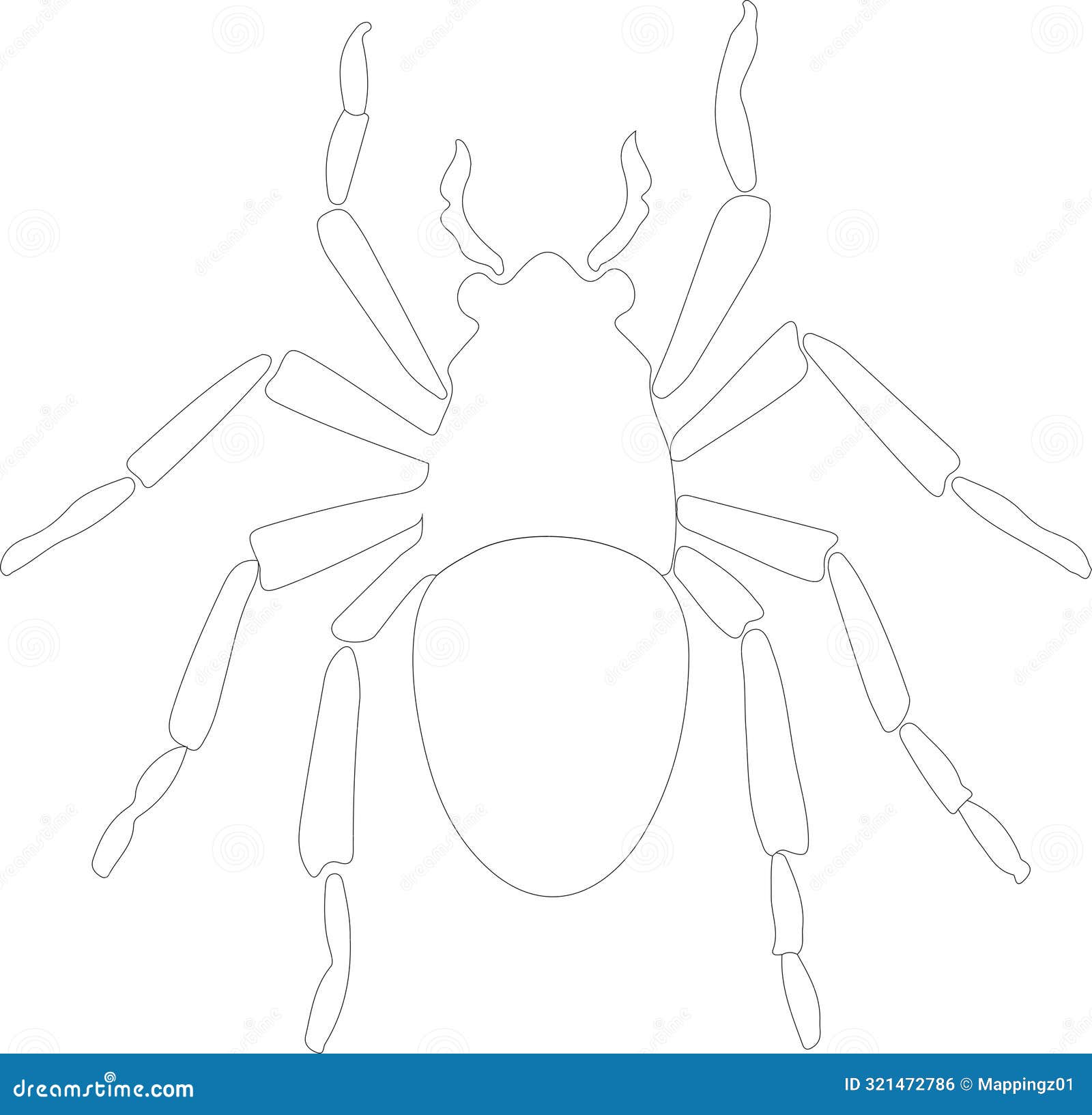 Louse Outline Silhouette Generative Ai Stock Vector - Illustration of ...