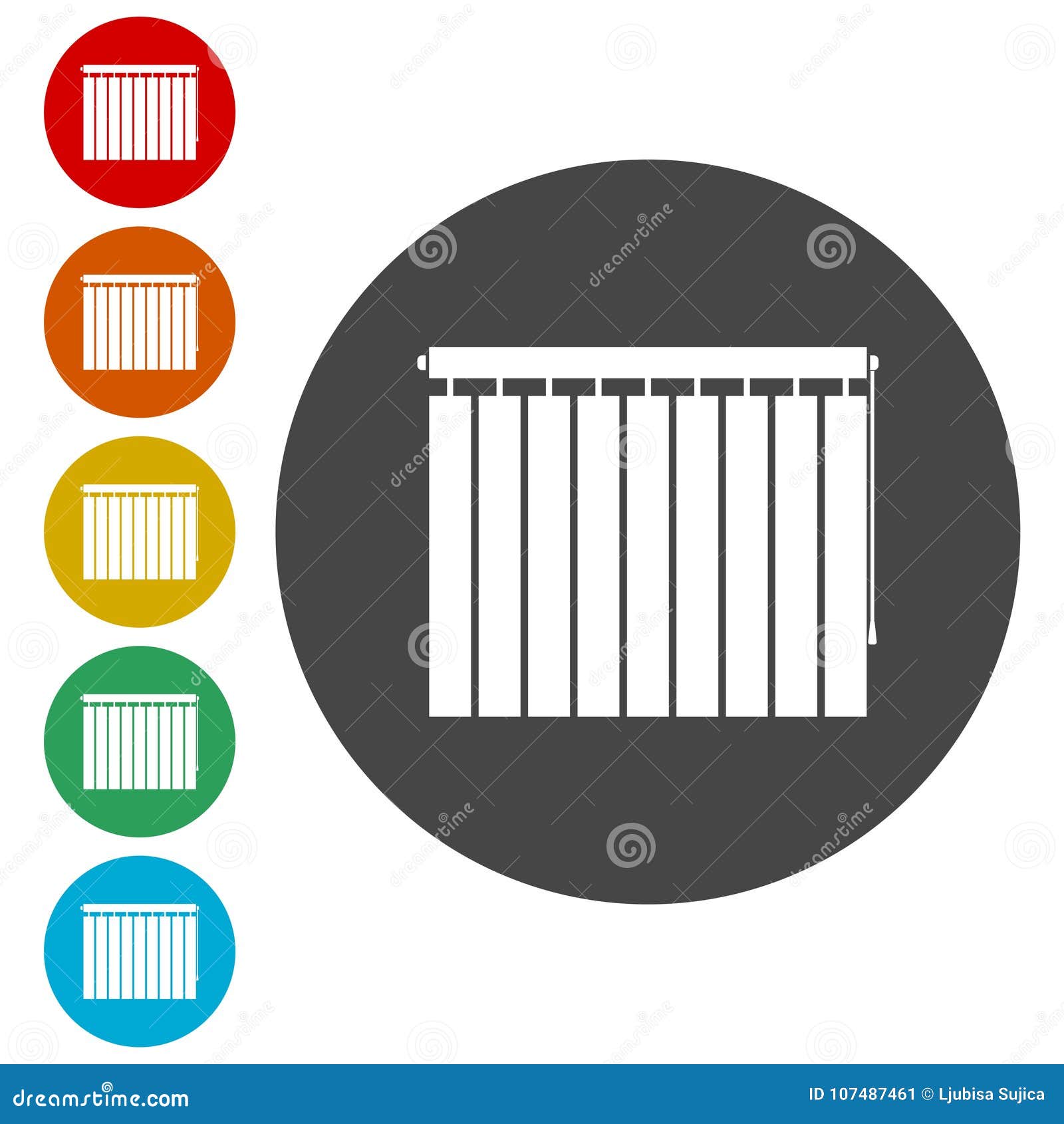 Louvers Rolls Sign Icon Cartoon Vector | CartoonDealer.com #107487461