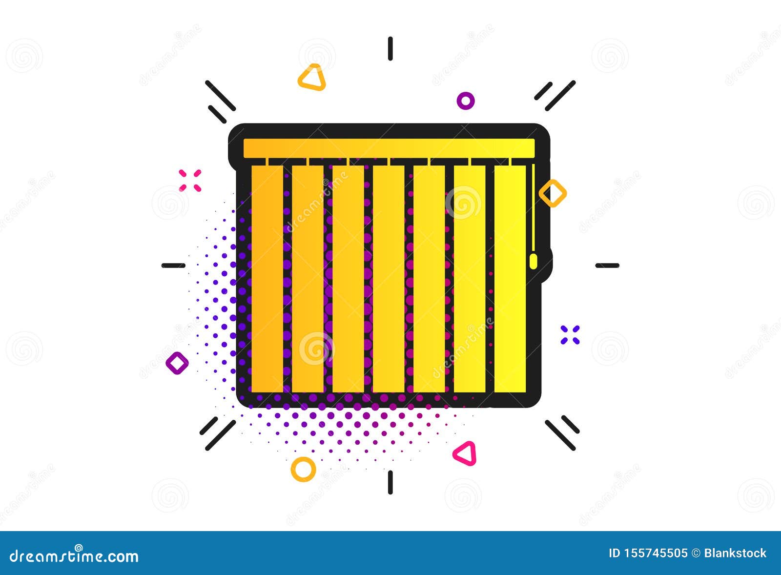 Louvers Vertical Sign. Window Blinds Jalousie. Vector Stock Vector ...