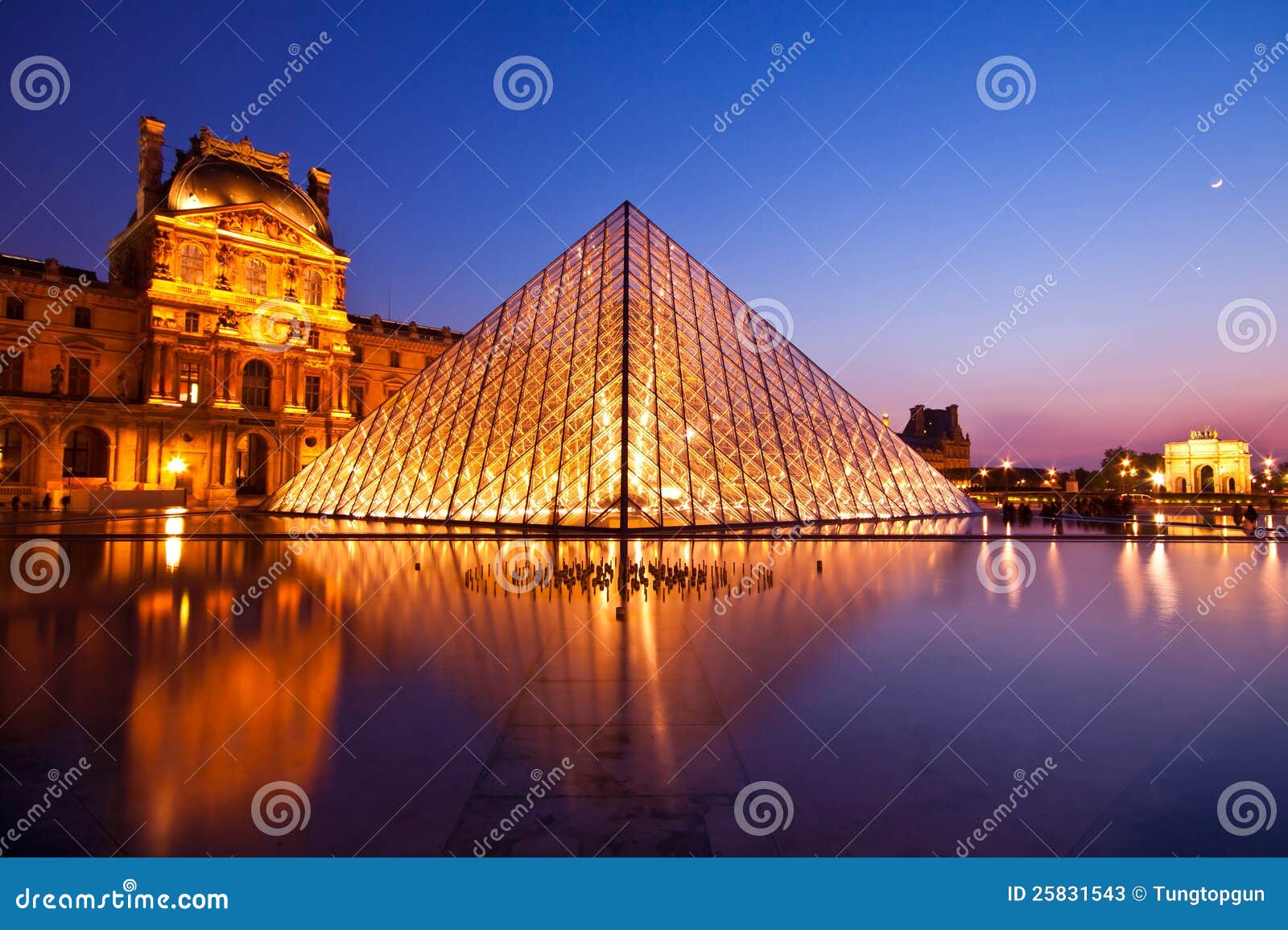 Louvre editorial stock photo. Image of landscape, palace - 25831543