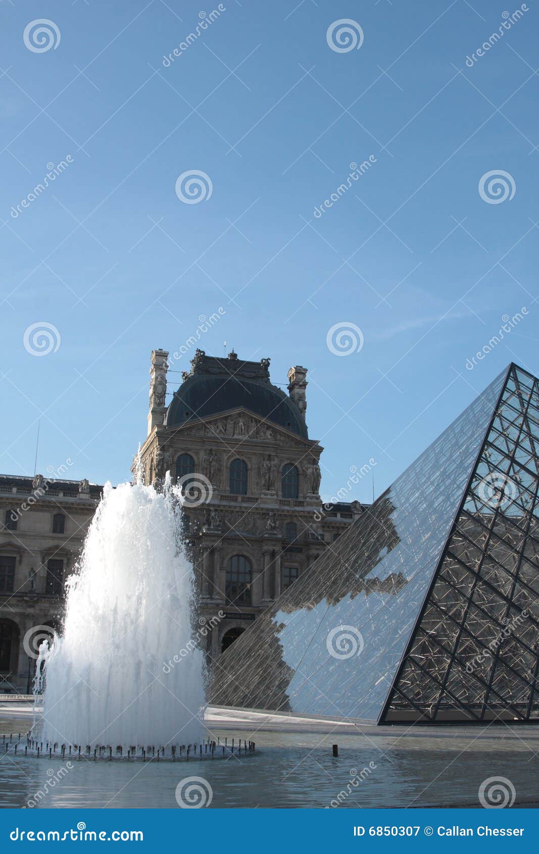 The Louvre editorial photography. Image of stone, mirror - 6850307