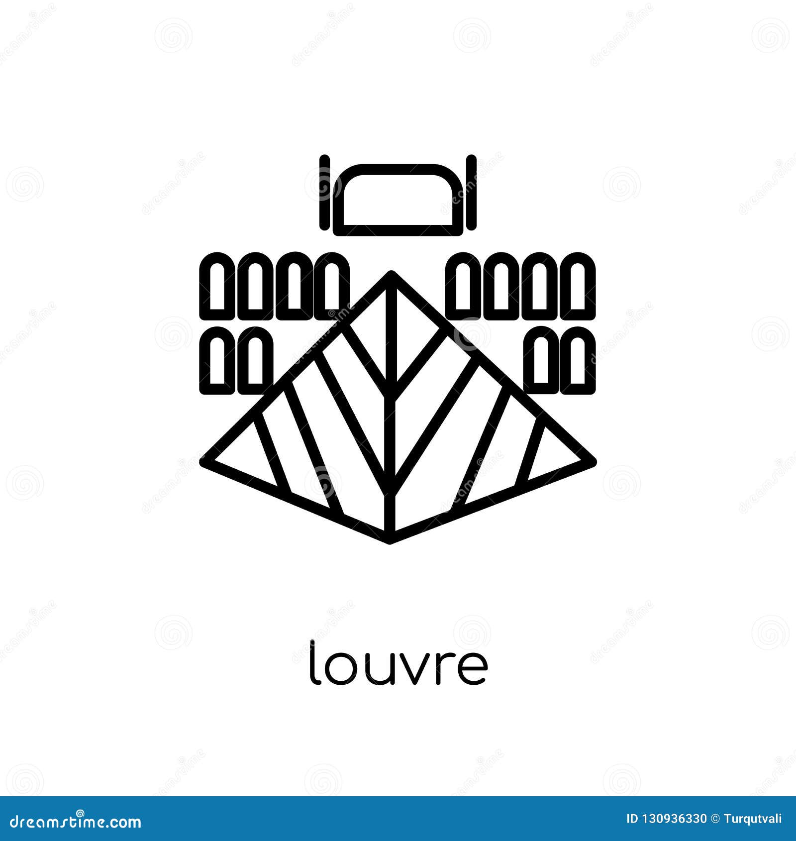 Louvre Icon. Trendy Louvre Logo Concept On White Background From ...