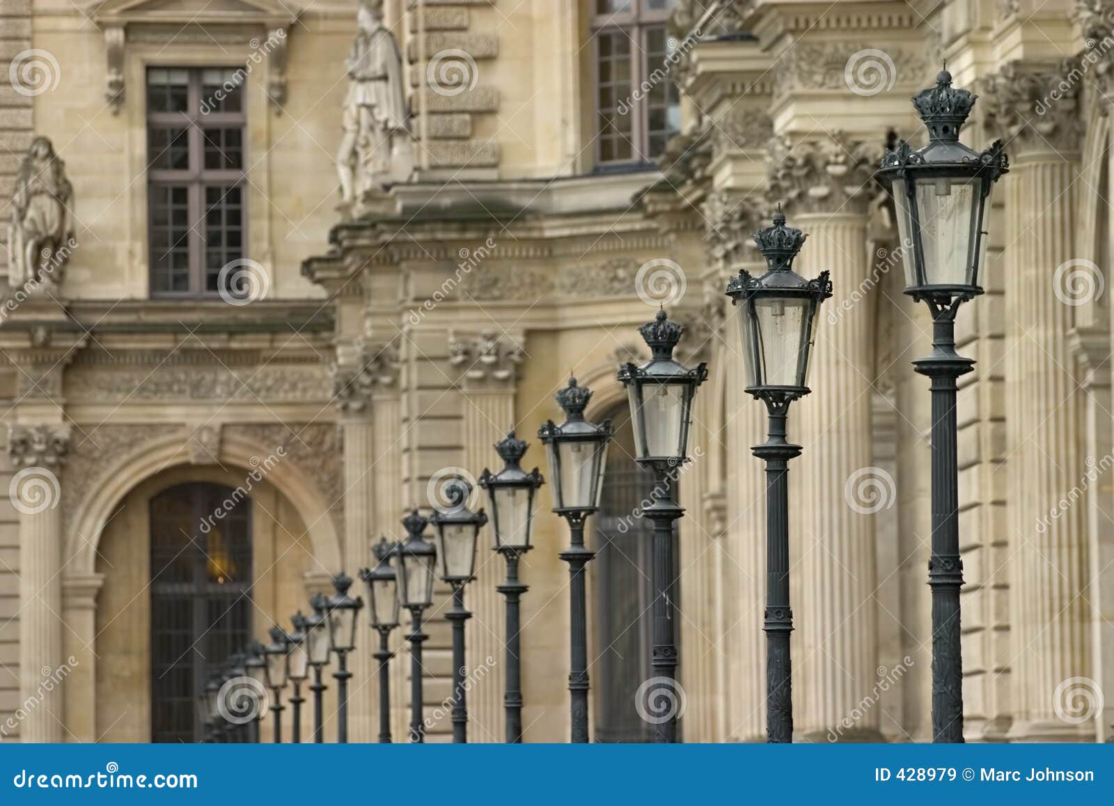 Louvre Lights stock image. Image of baroque, paris, france - 428979