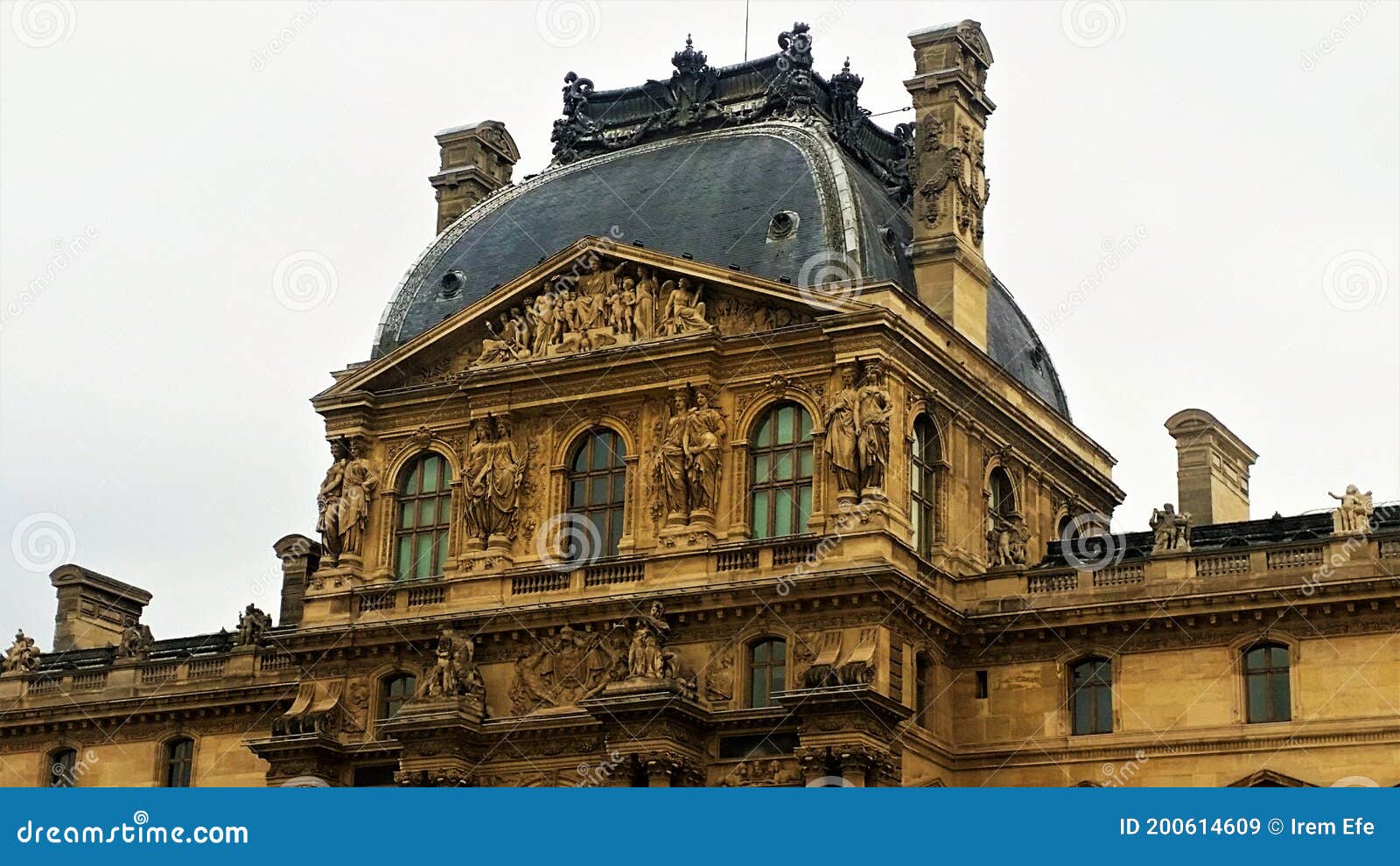 Louvre Museum Building stock image. Image of architecture - 200614609
