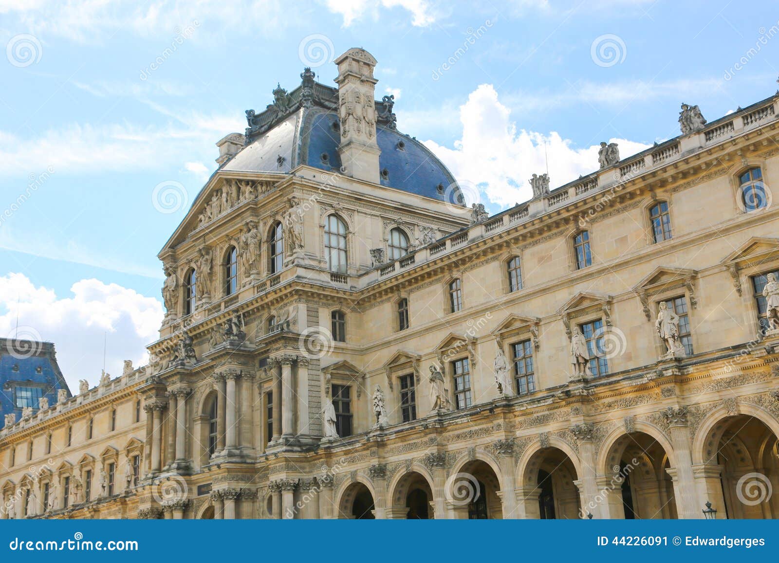 Louvre Museum - Paris stock image. Image of landmark - 44226091