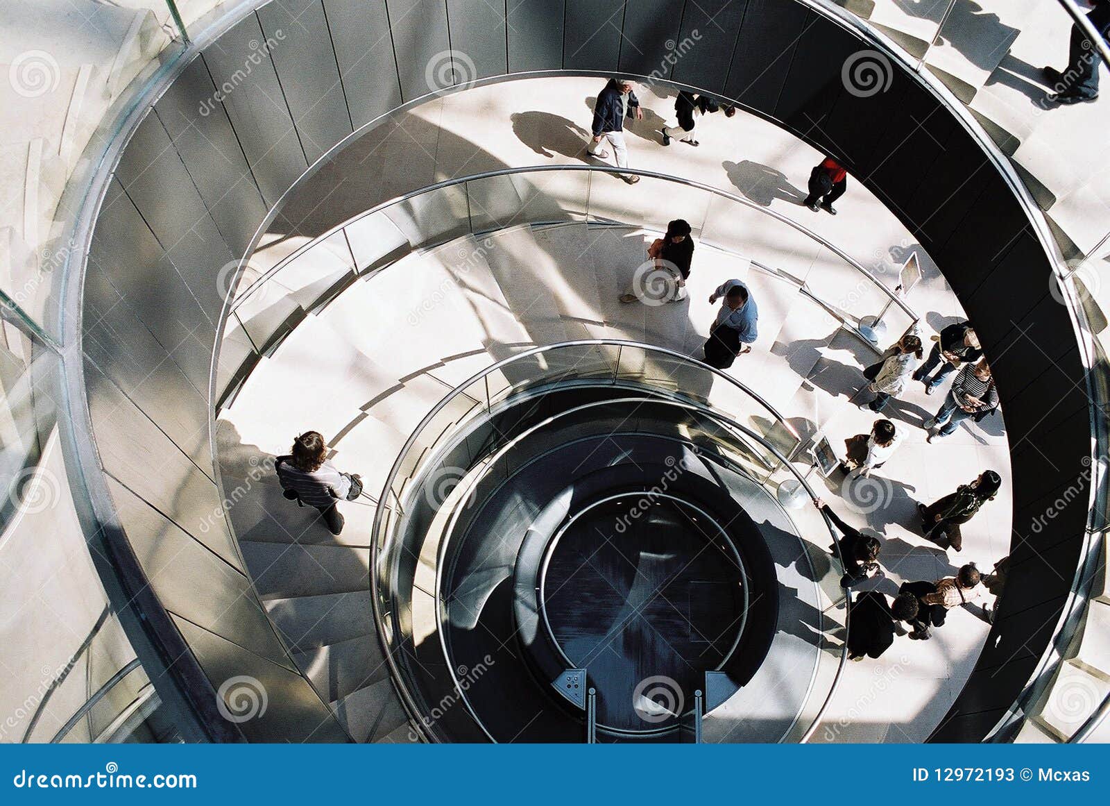 Paris, Louvre Museum Spiral Stairs Editorial Stock Photo - Image of ...