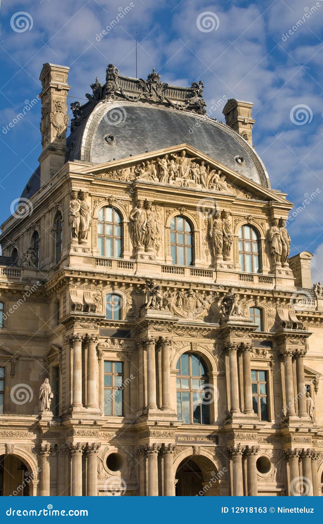 Louvre Palace stock image. Image of blue, culture, building - 12918163