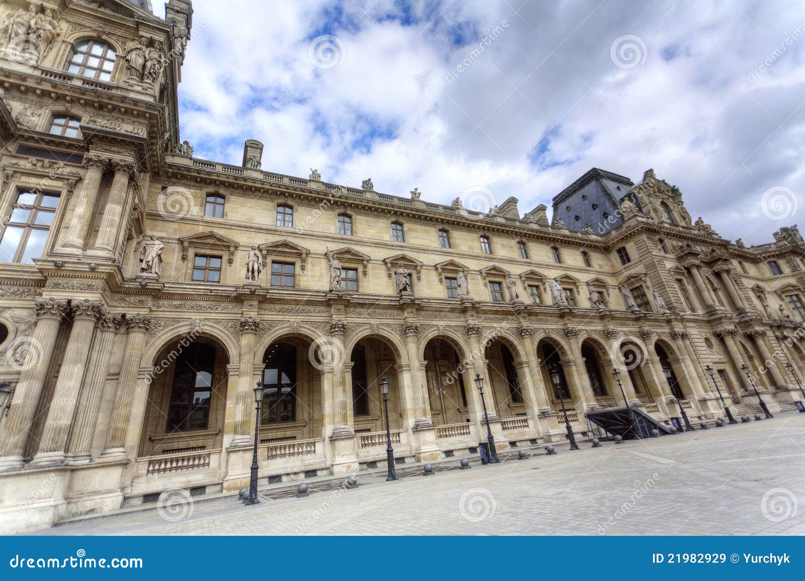 Louvre palace outside view stock image. Image of palace - 21982929
